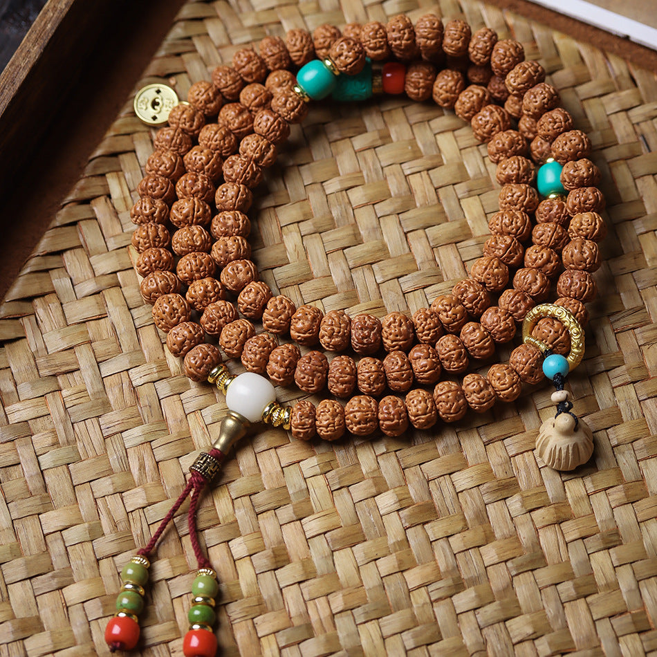 Nepal Small Rudraksha Japa Mala – Rudraksha Mala Jewelry